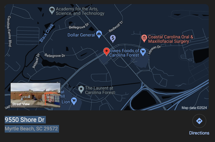 Mapas De Google De Myrtle Beach Map & Directions For Myrtle Beach Mole