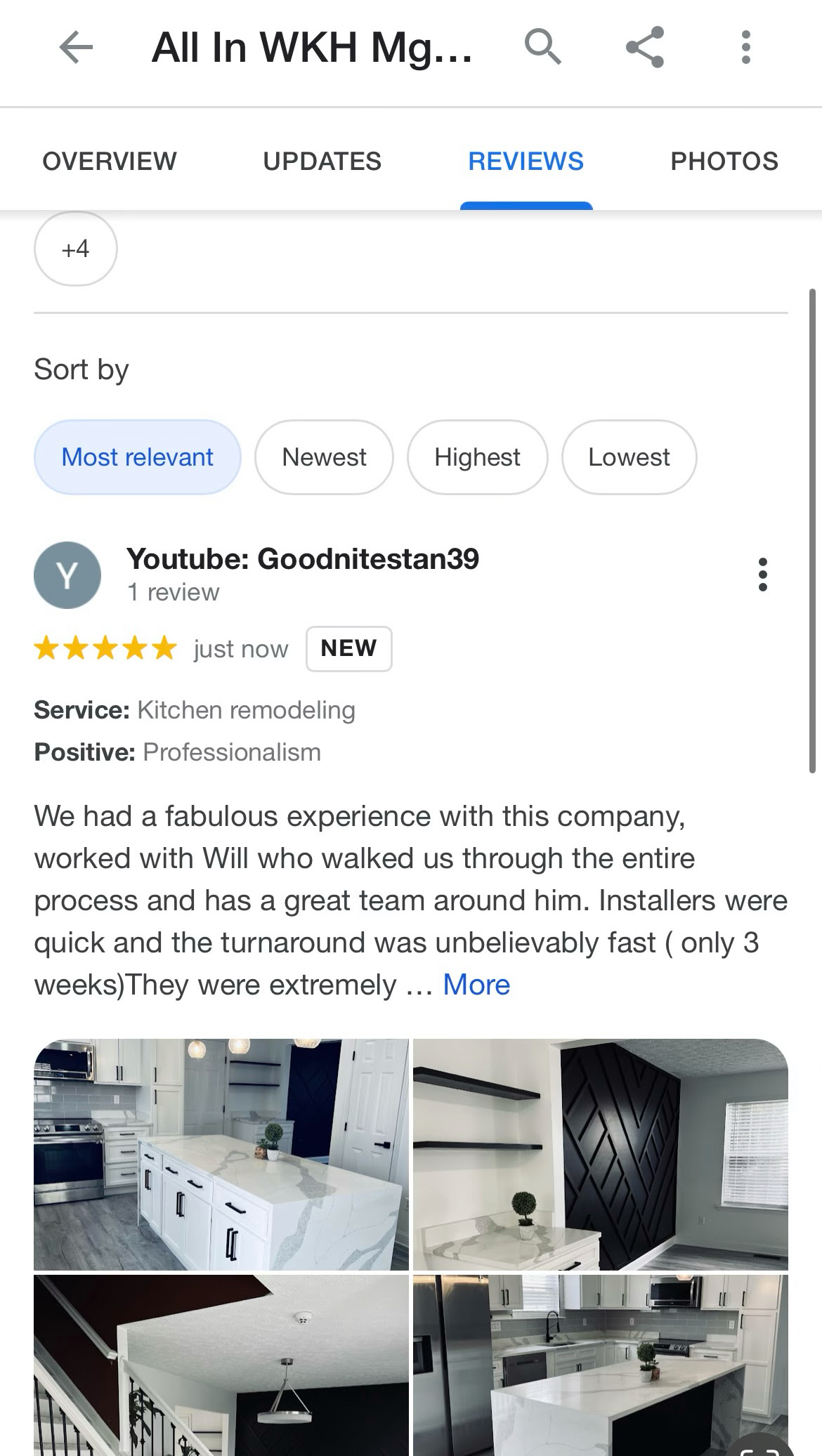 I am missing a client review that was 5 star. Only the client can see ...