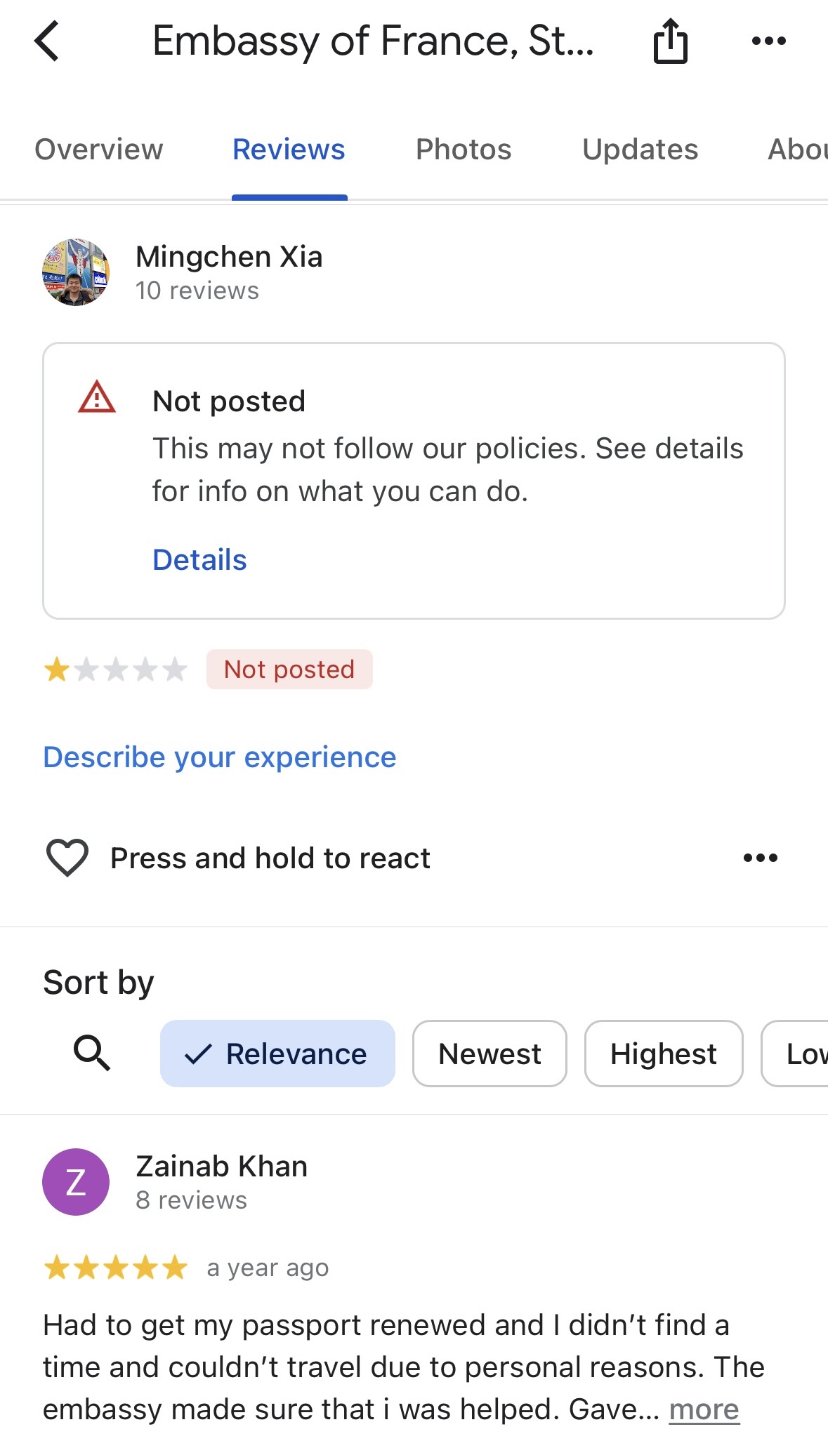 My comment on Google map was censored - Communauté Google Maps