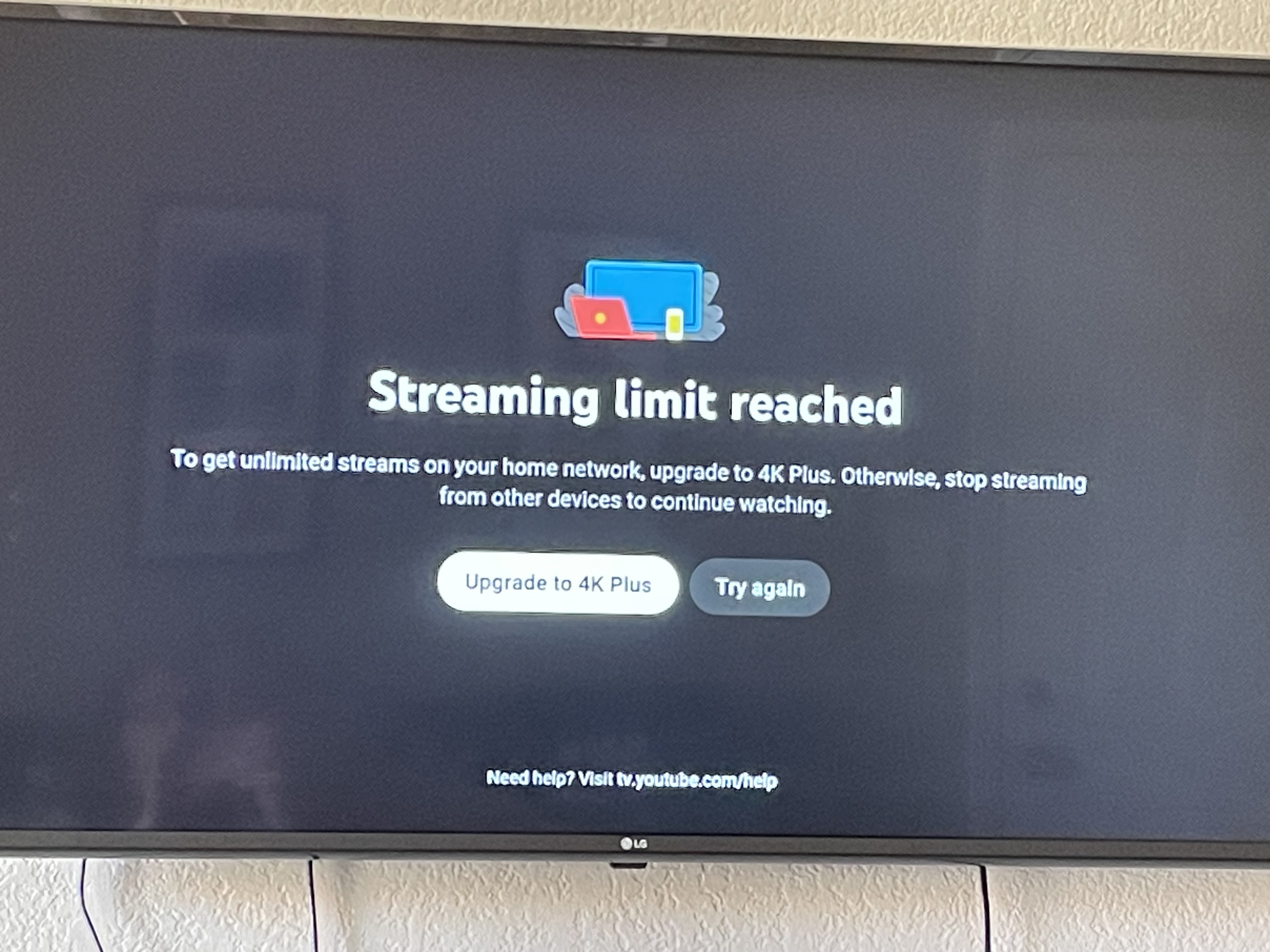 Streaming limit reached - YouTube TV Community