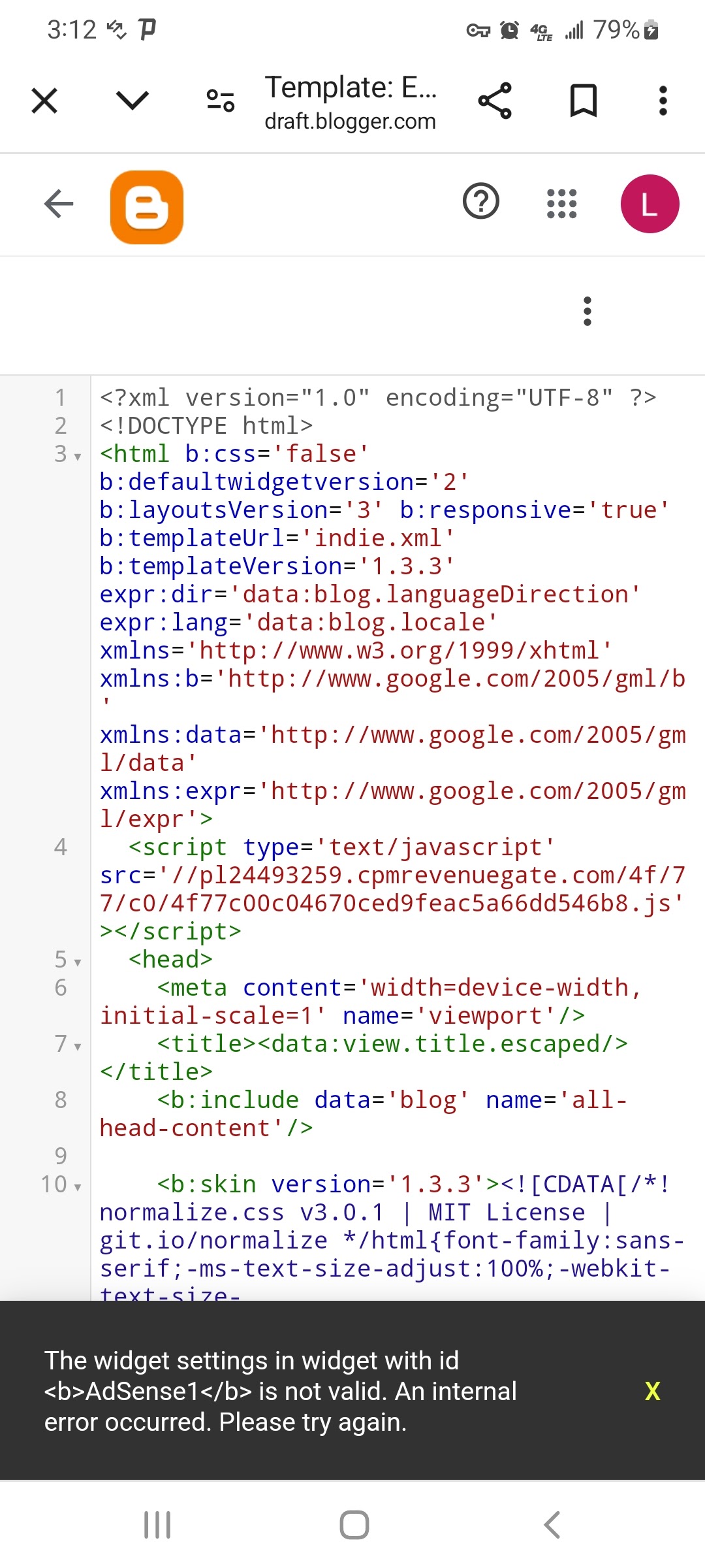 Editar plantilla HTML - Comunidad de Blogger