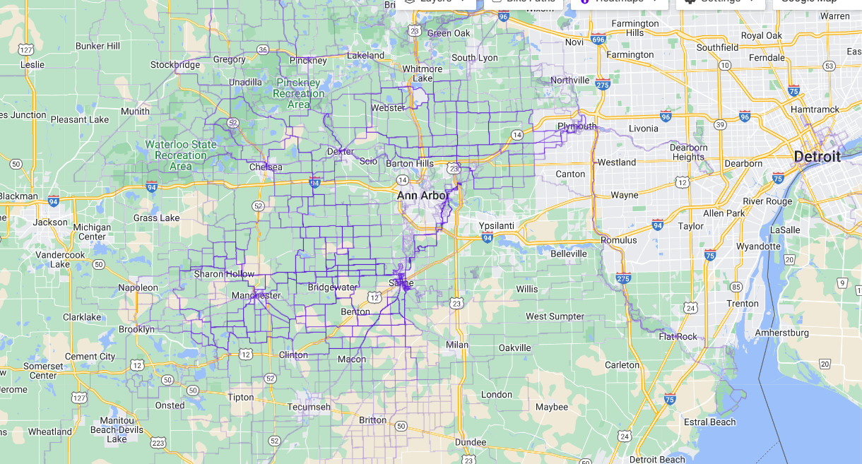 Street view not available for several roads on southeast michigan ...