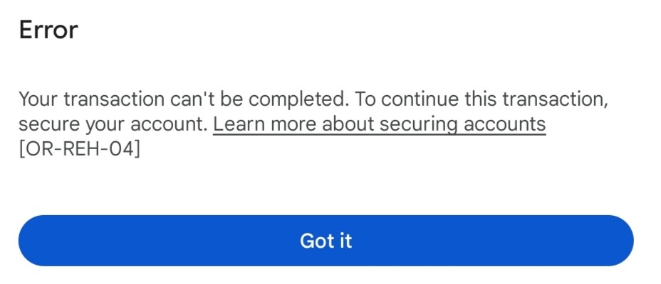Your transaction can't be completed - Google Play Community Your transaction can't be completed - Google Play Community