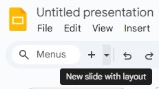 The 'New Slide With Layout' option is missing for me on Google Slides ...