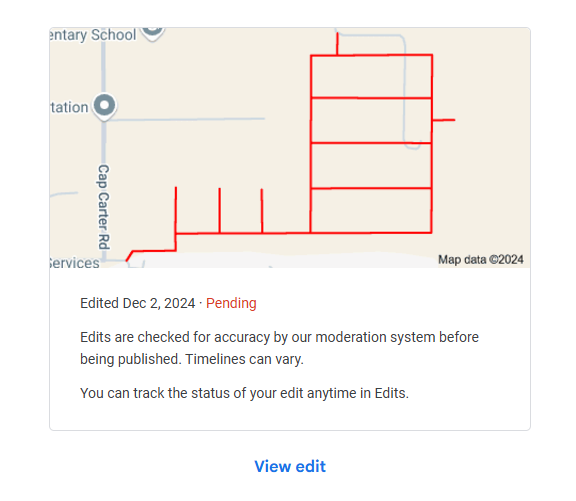 Adding New Subdivision on Google Maps. Got "Not Approved" in a couple ...