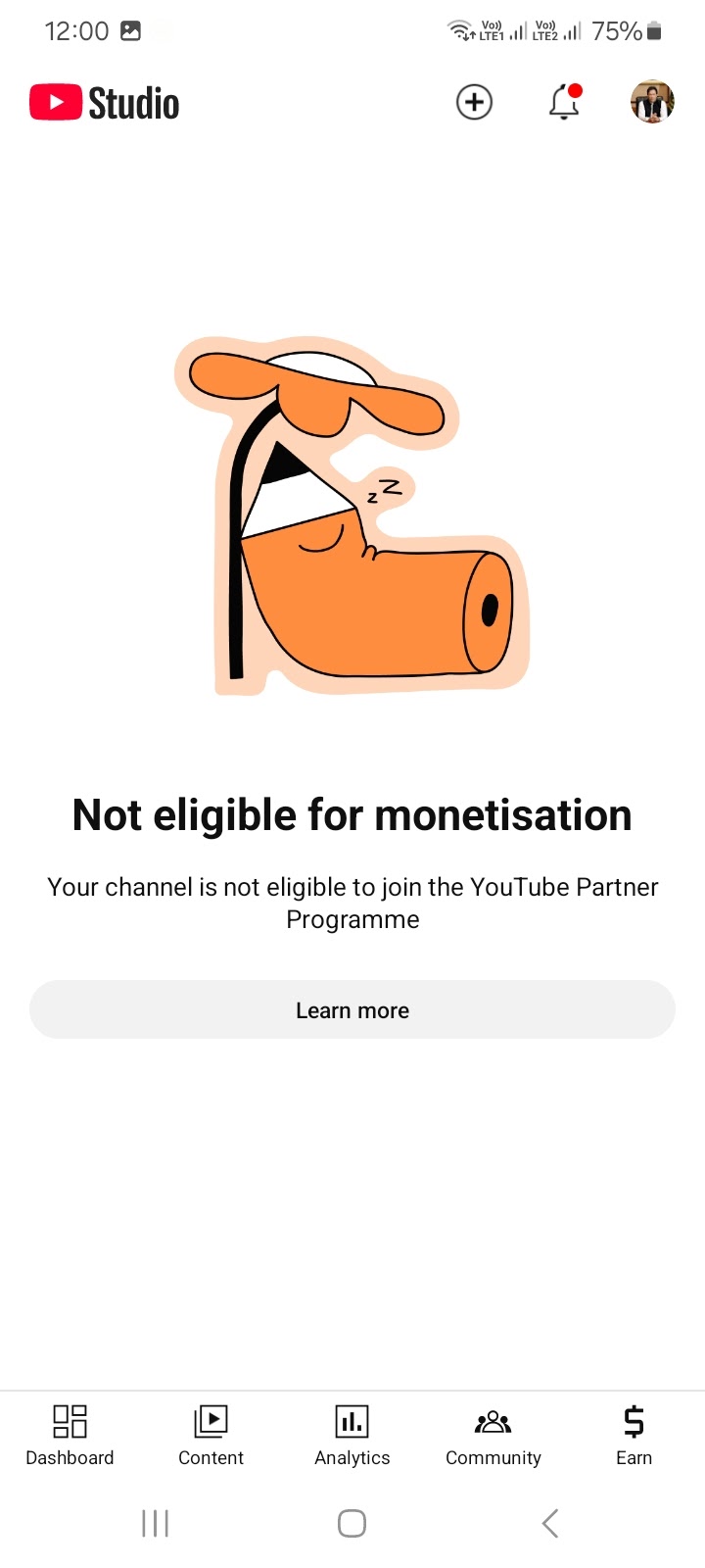 You are not eligible for monetization - YouTube Community