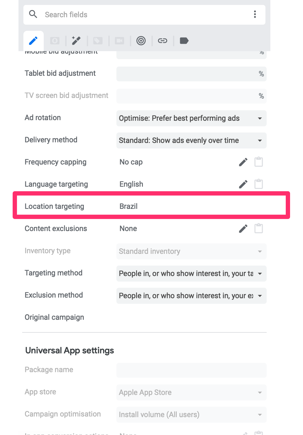 Location Settings Telegraph
