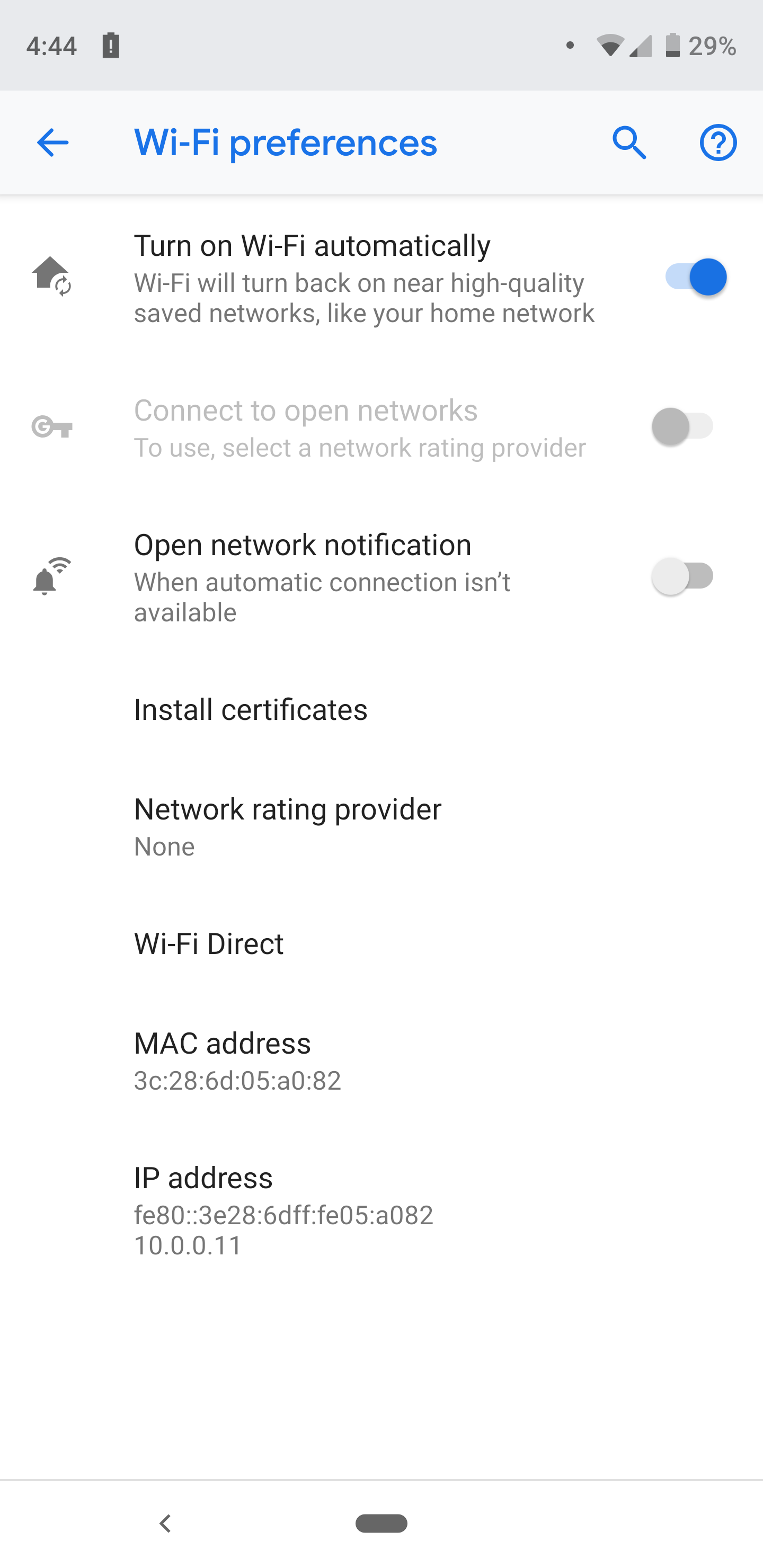 Pixel 3 XL unable to save Google as network rating provider. - Google ...