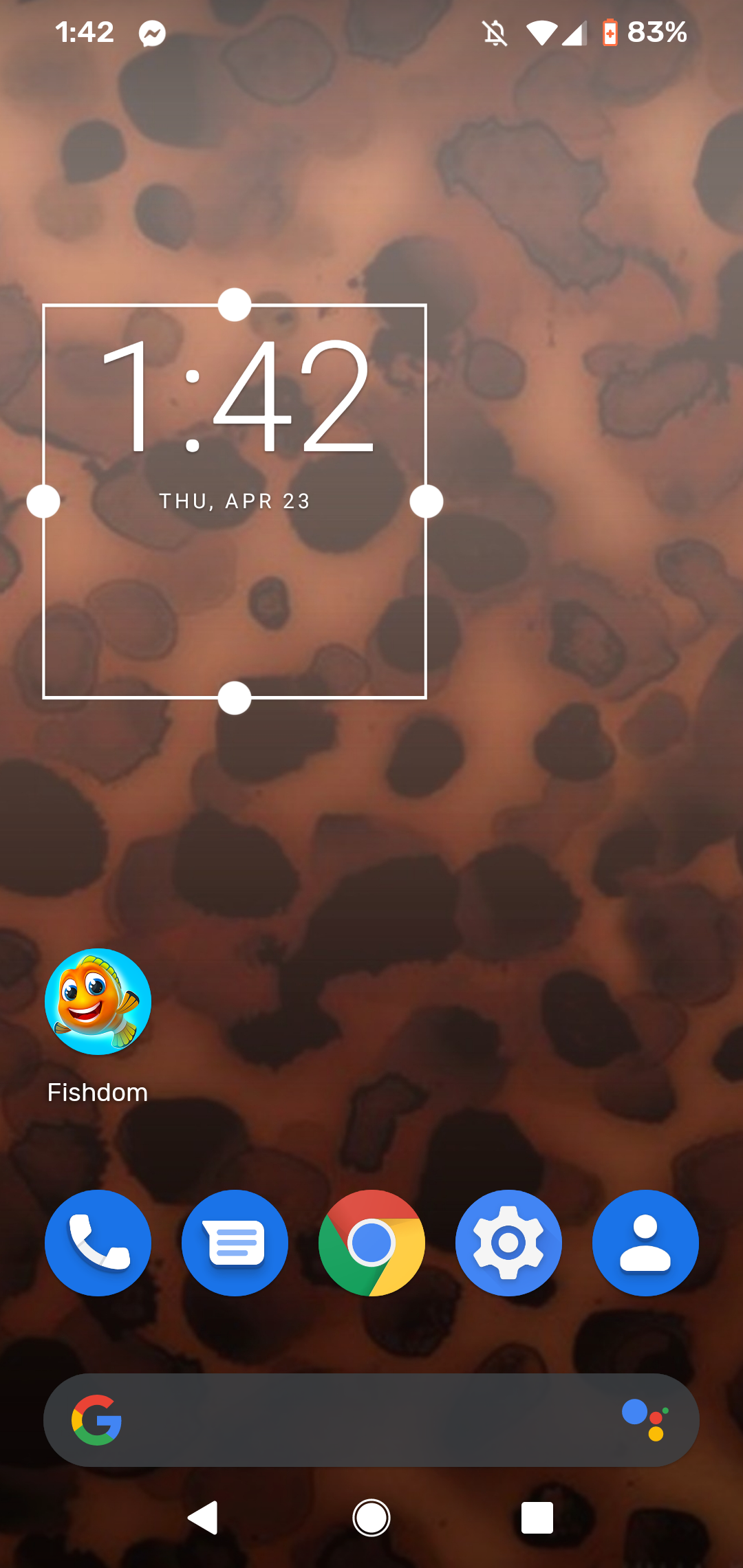 Clock widget not resizing small enough - empty space beneath clock ...