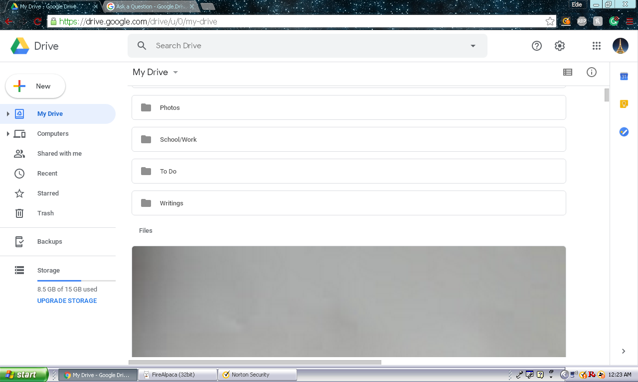 Drive grid-view UI is stretched - Google Drive Community