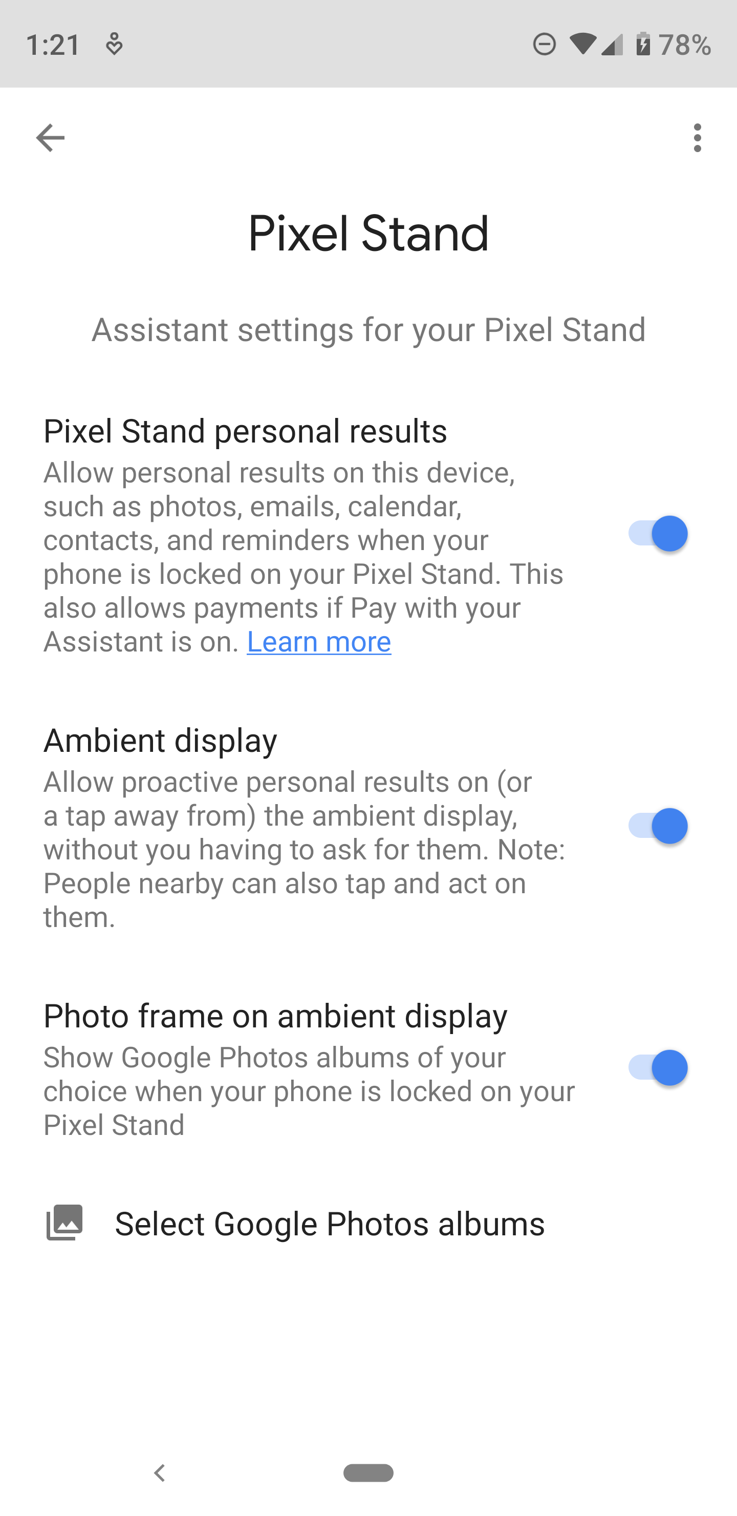 Pixel stand won't allow me to select photo album - Google Pixel Community
