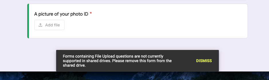 File Upload In Shared Drive Google Forms Google Docs Editors Community