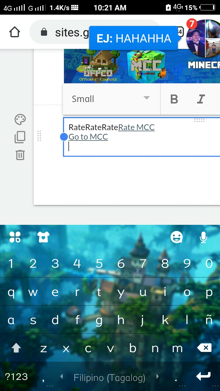 Why the texts i'm typing are automatically repeating? - Sites Community