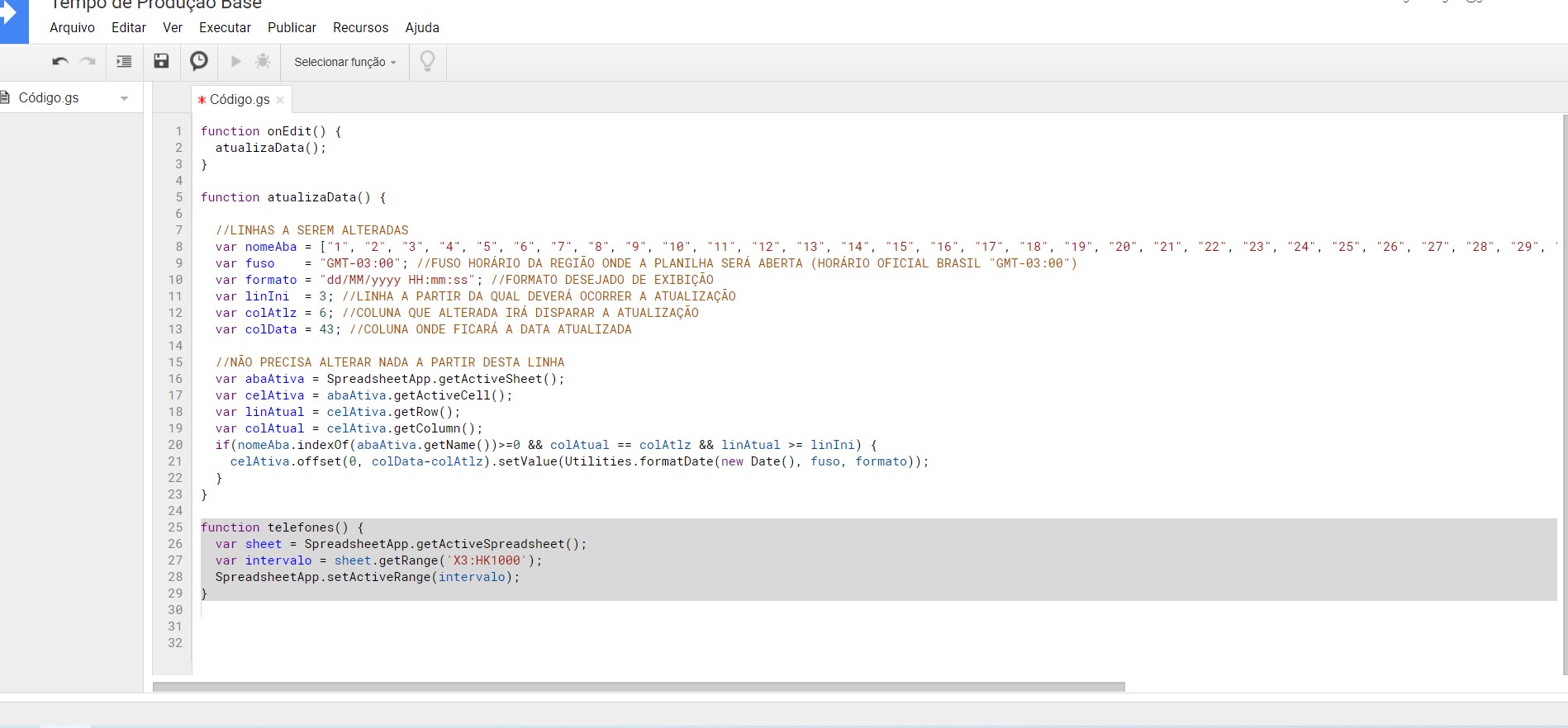 como fazer um script para criar link que direciona para a ultima linha preenchida de uma coluna ...