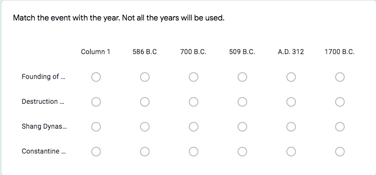 Text cut off in Multiple Choice Grid questions - Google Docs Editors ...