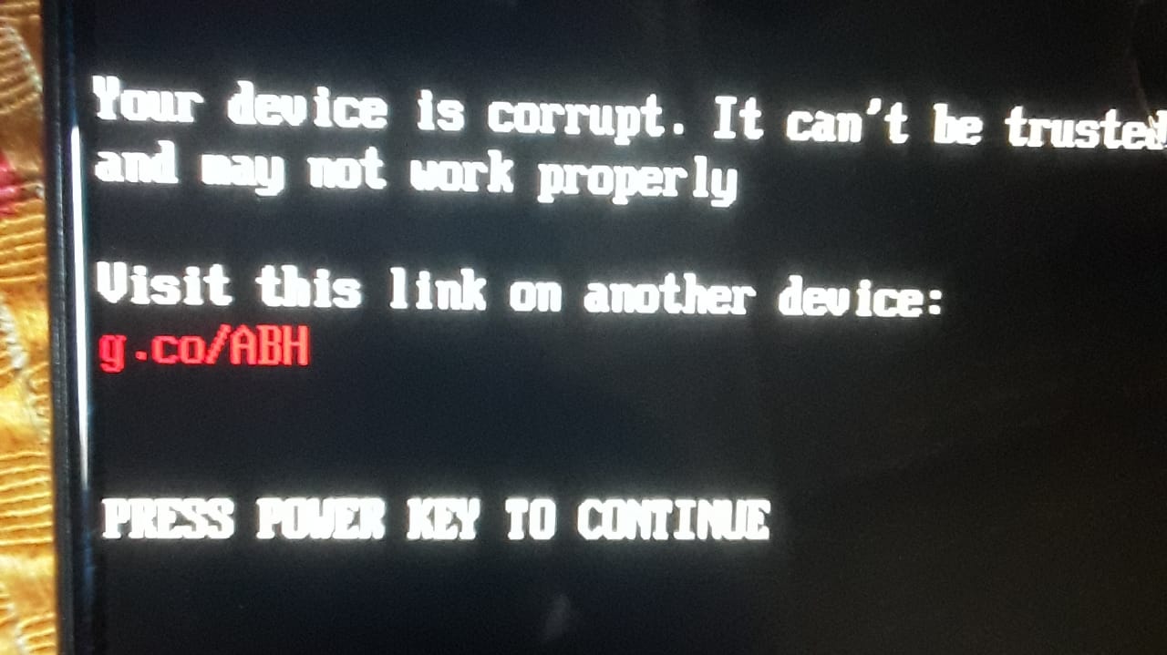 you device is corrupt . It can't be trusted and way not work properly ...