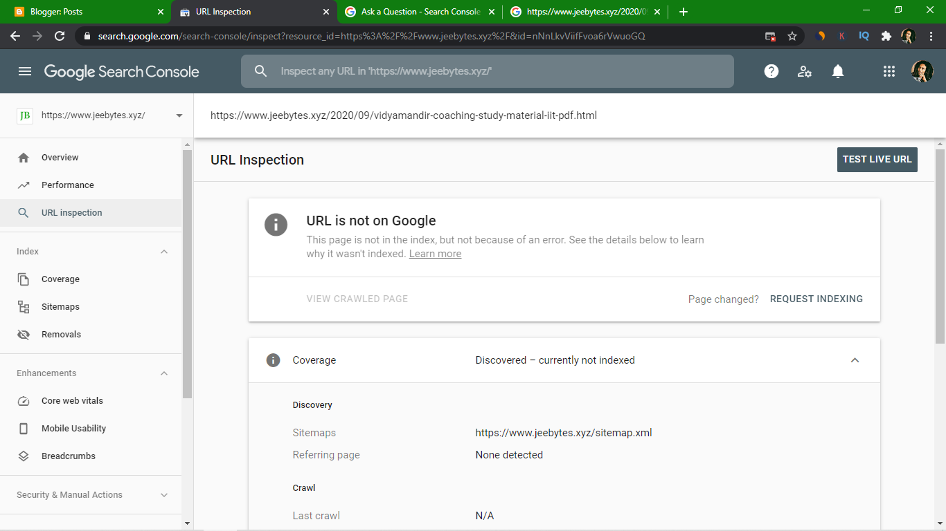 URL IS NOT AVAILABLE TO GOOGLE - Google Search Central Community