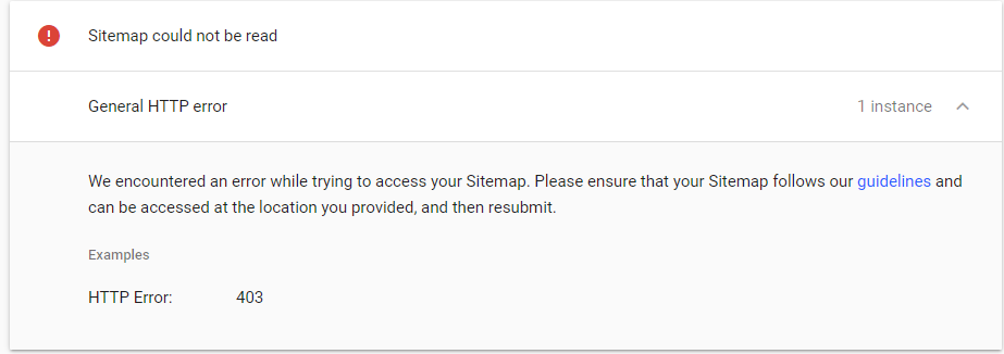 Page fetch Failed: Blocked due to access forbidden (403) - Google ...