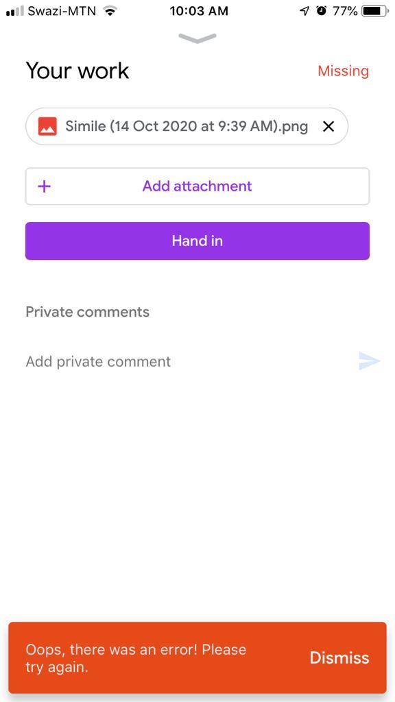 My students are unable to submit work in the Classroom. Nor can I ...