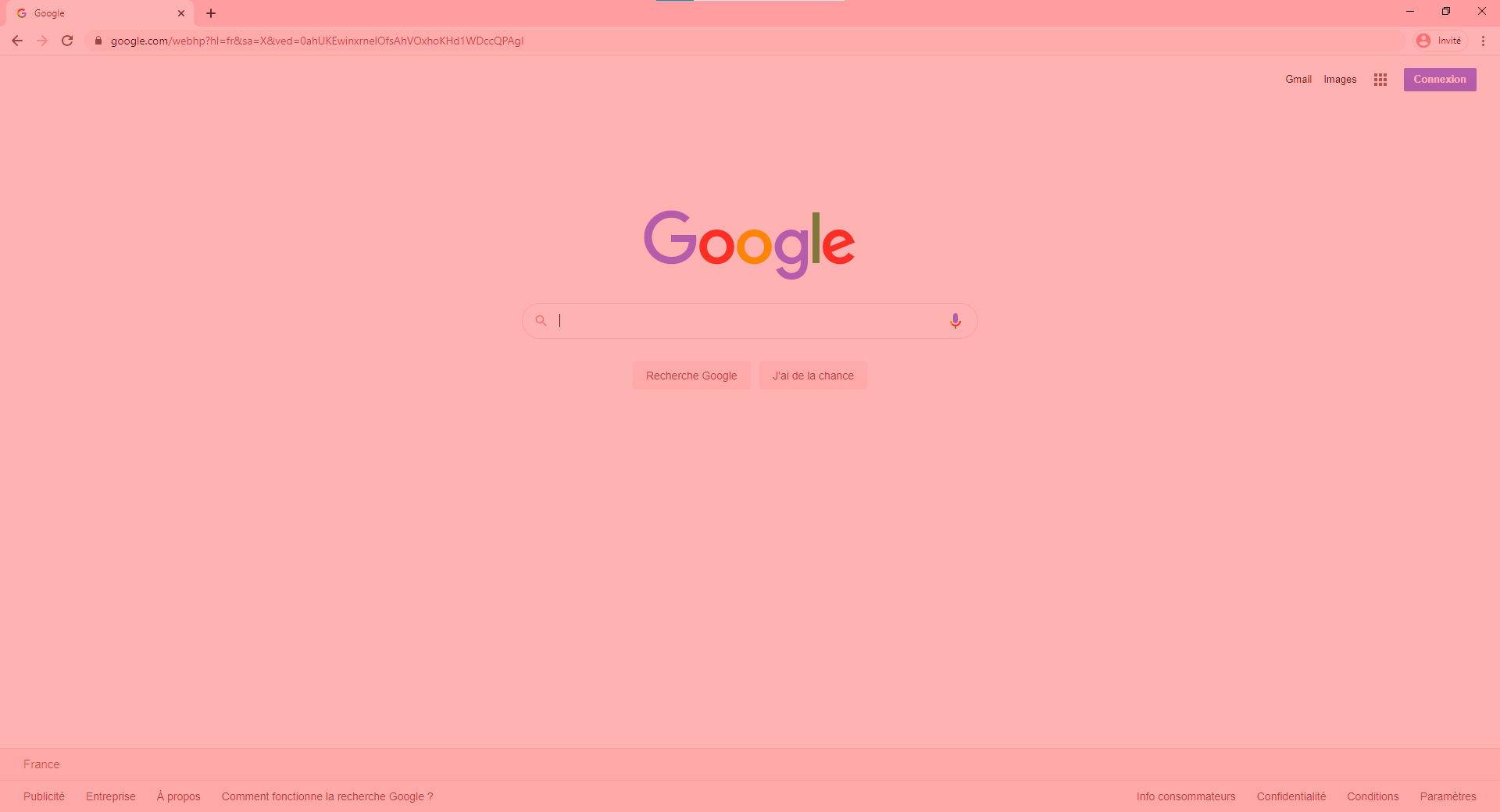 Ecran google chrome rose - Communauté Google Chrome