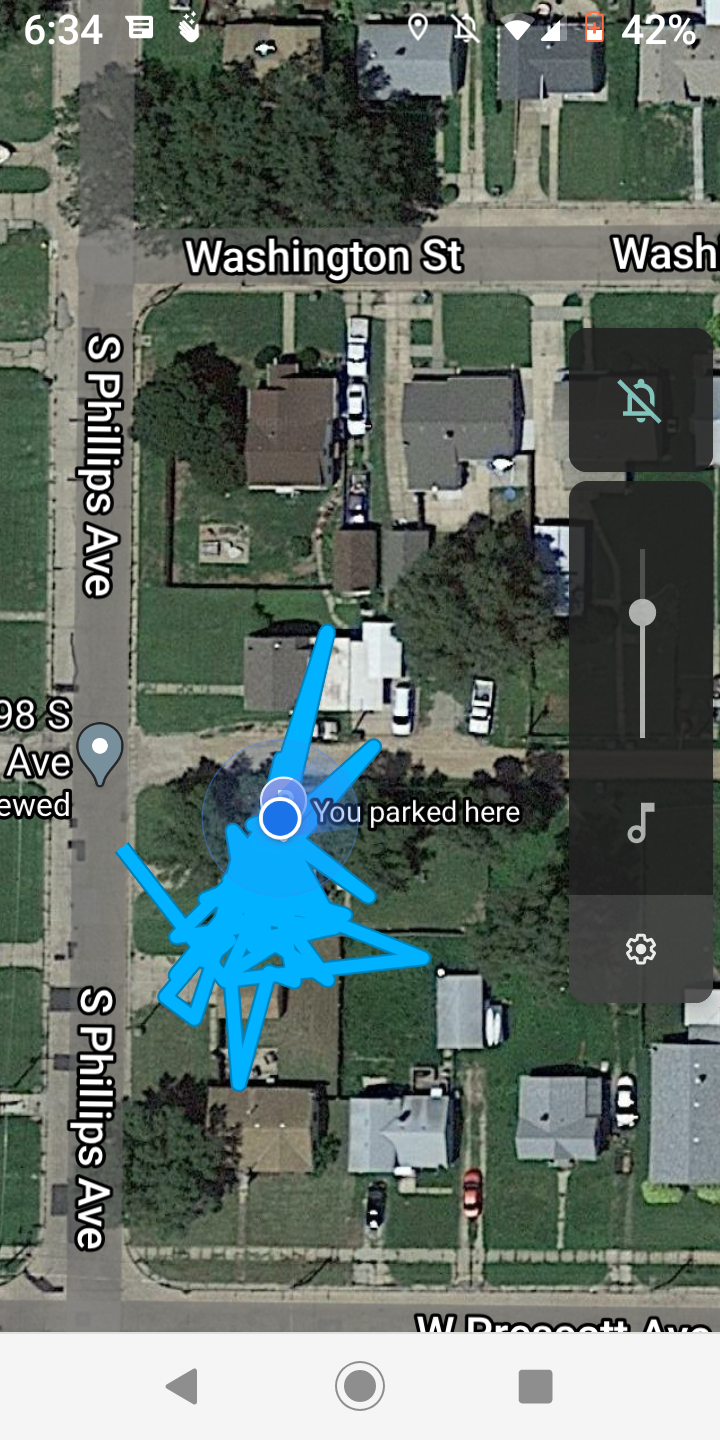 Why do I see blue lines on my timeline like if someone was hacked into my timeline - Google Maps ...