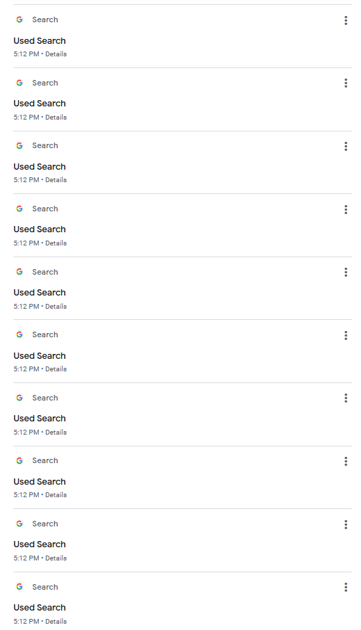 Why do I have several "used search" in Google my activity? - Google ...