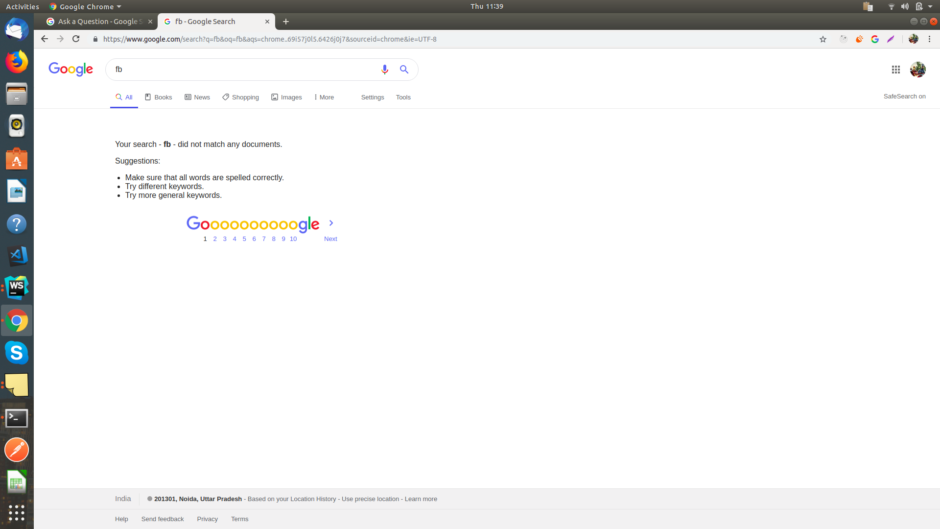 Google won't showing search result with my account on google chrome ...