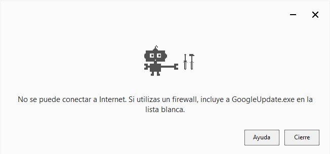 No se puede conectar a internet, SI utilizas un firewall, incluye a ...