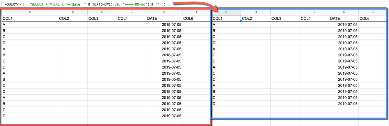 Google Sheets Query Not Working With Data Generated From An Array 