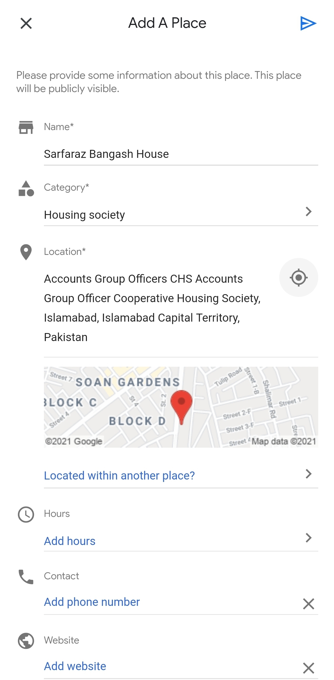 How To Add My Place Name In Google Map