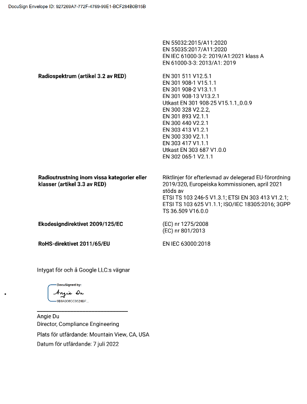 Säkerhet och föreskrifter för Pixel 7 och Pixel 7 Pro - Pixel-telefon Hjälp