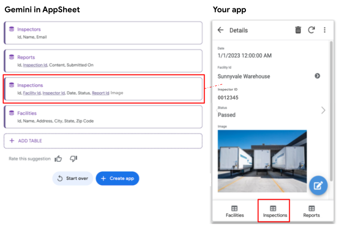 Create apps using Gemini in AppSheet - AppSheet Help
