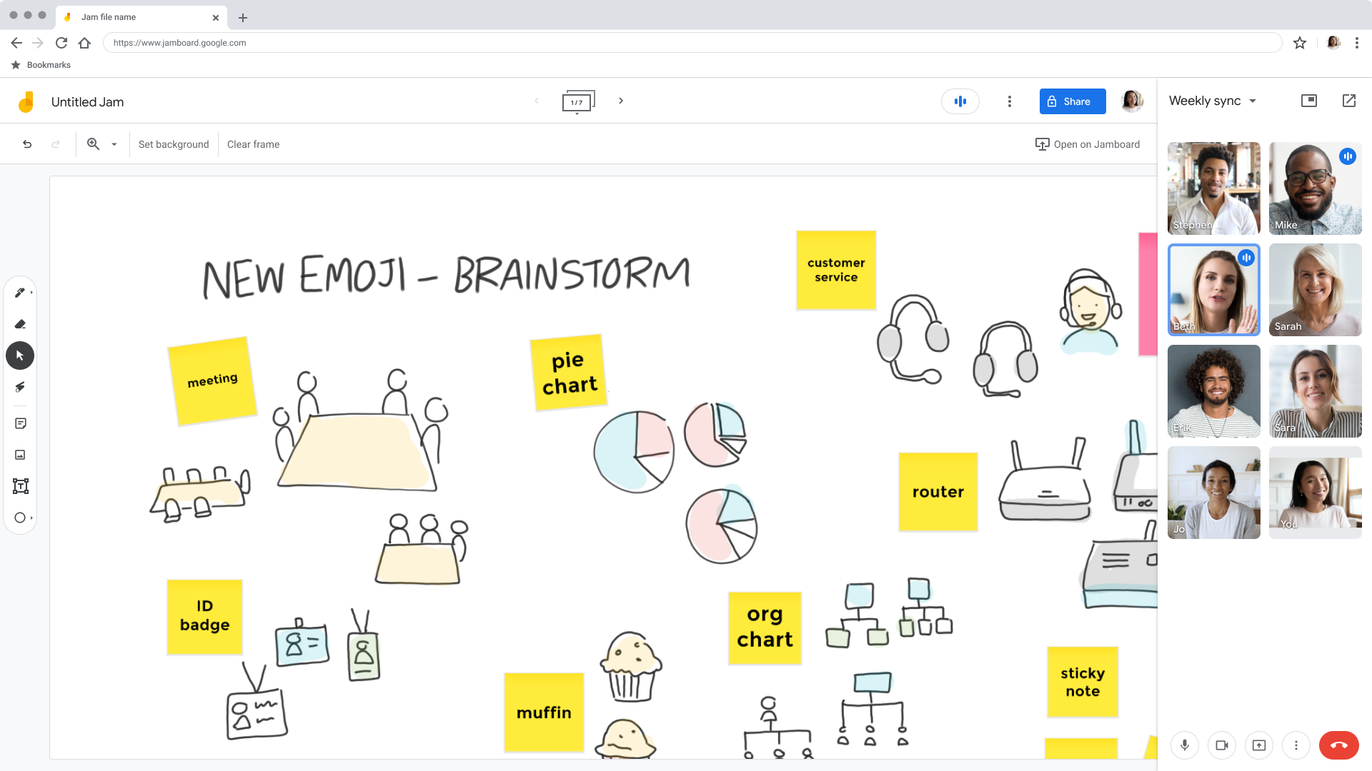 Collaborate With A Jamboard In Google Meet Google Meet Help Riset