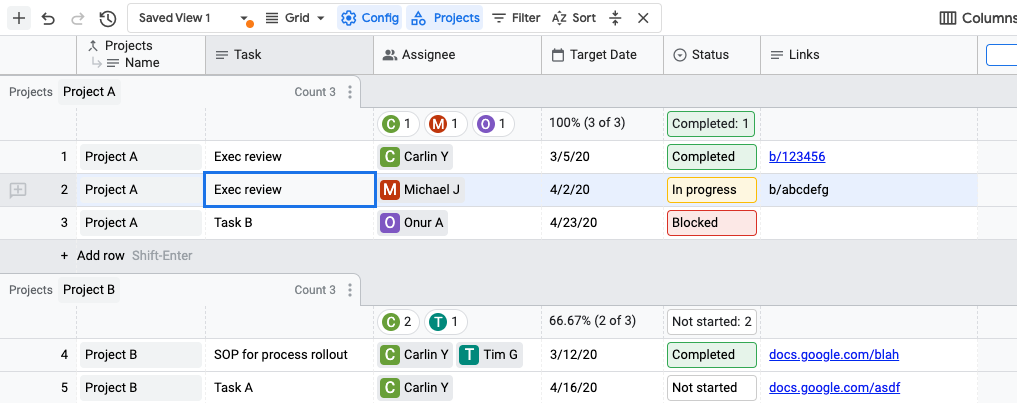 Summary rows - Tables Help Center
