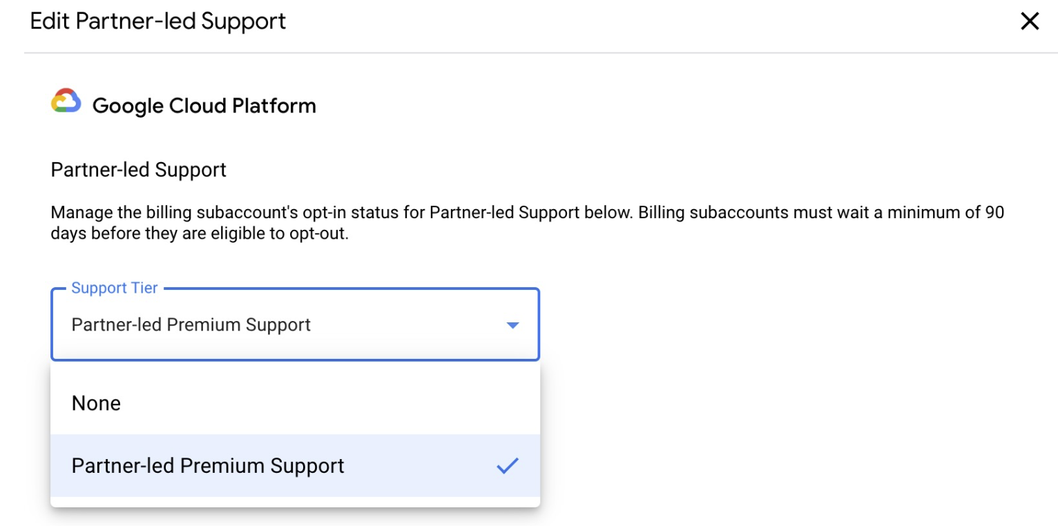Manage Partner-led Support subscriptions in the Partner Sales Console ...