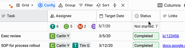 Summary rows - Tables Help Center