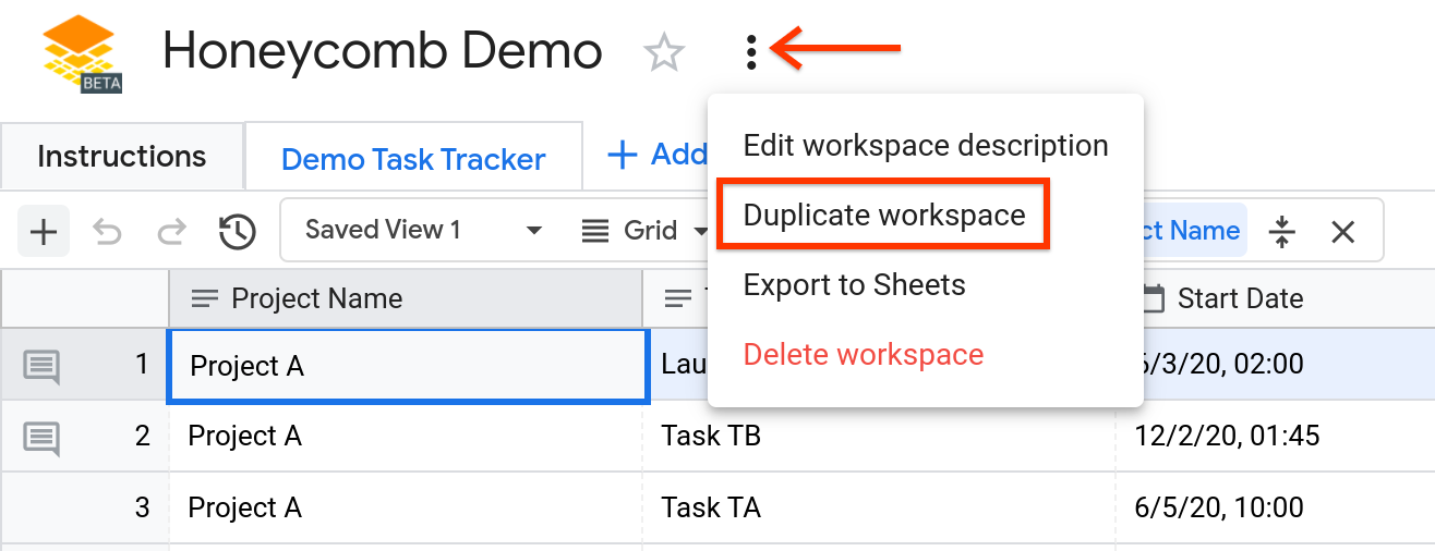Duplicating tables and workspaces - Tables Help Center