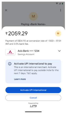 UPI International - Google Pay Help