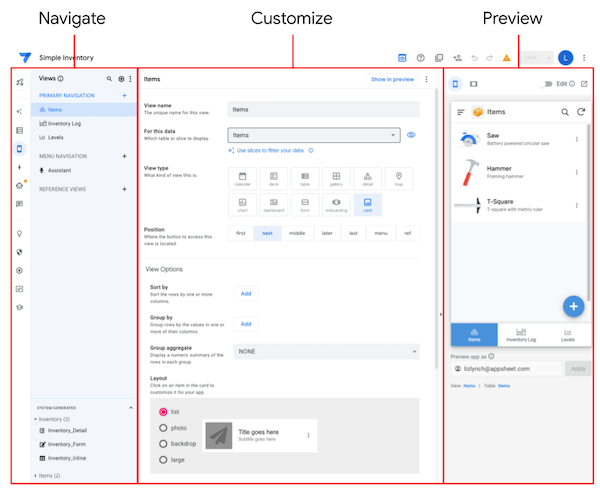 Explore the app editor - AppSheet Help