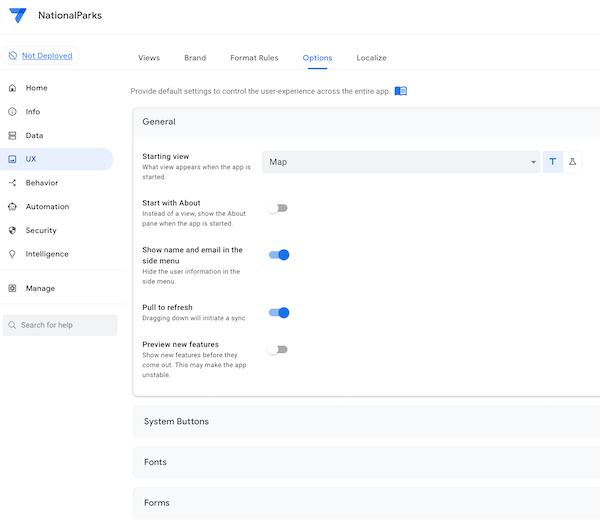 Options: The Essentials - AppSheet Help