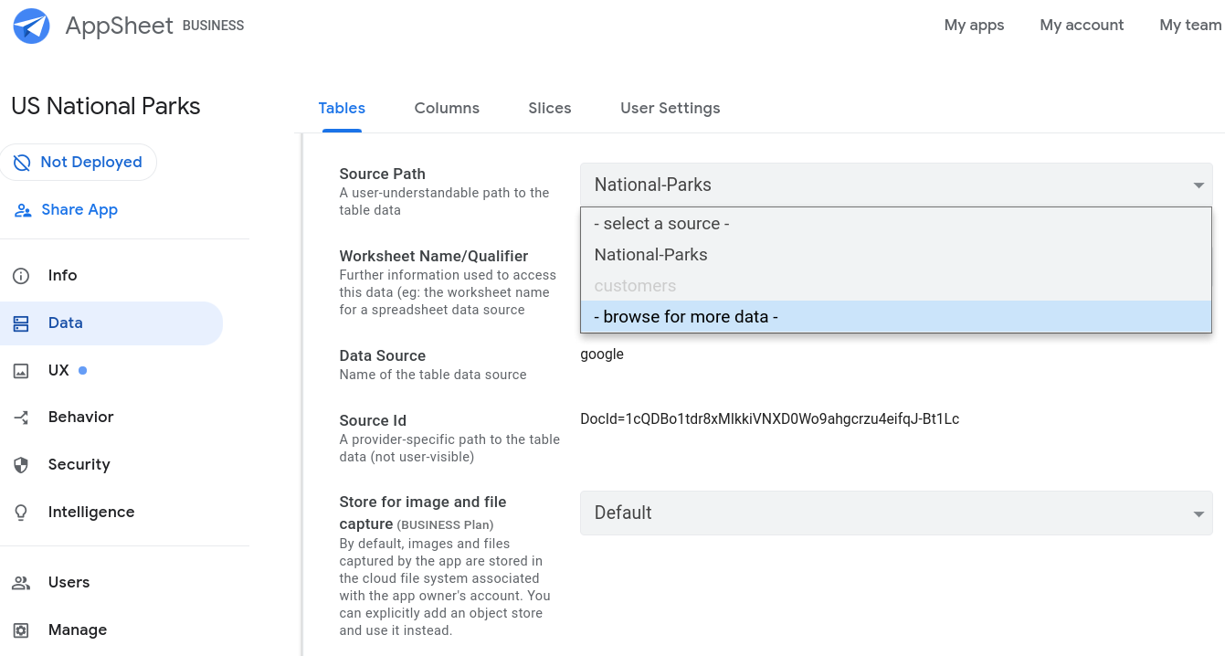 Migrate apps between SQL databases - AppSheet Help