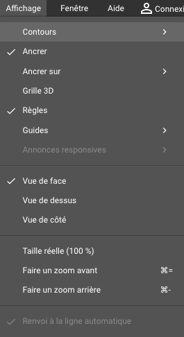 Modifier les options d'affichage - Aide Google Web Designer