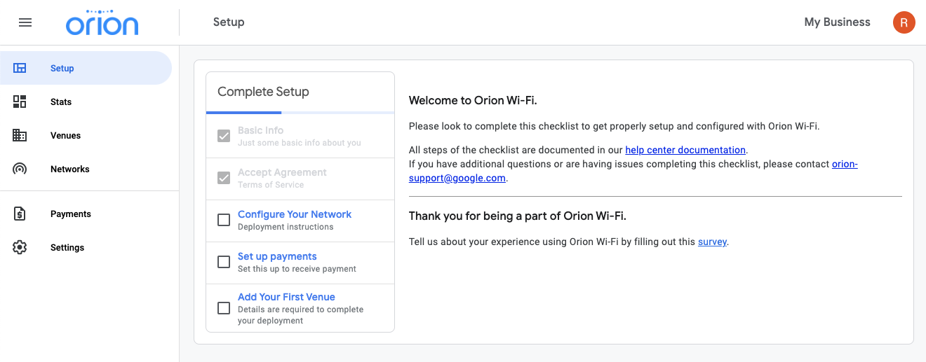 Create an Orion account - Orion Wifi Help