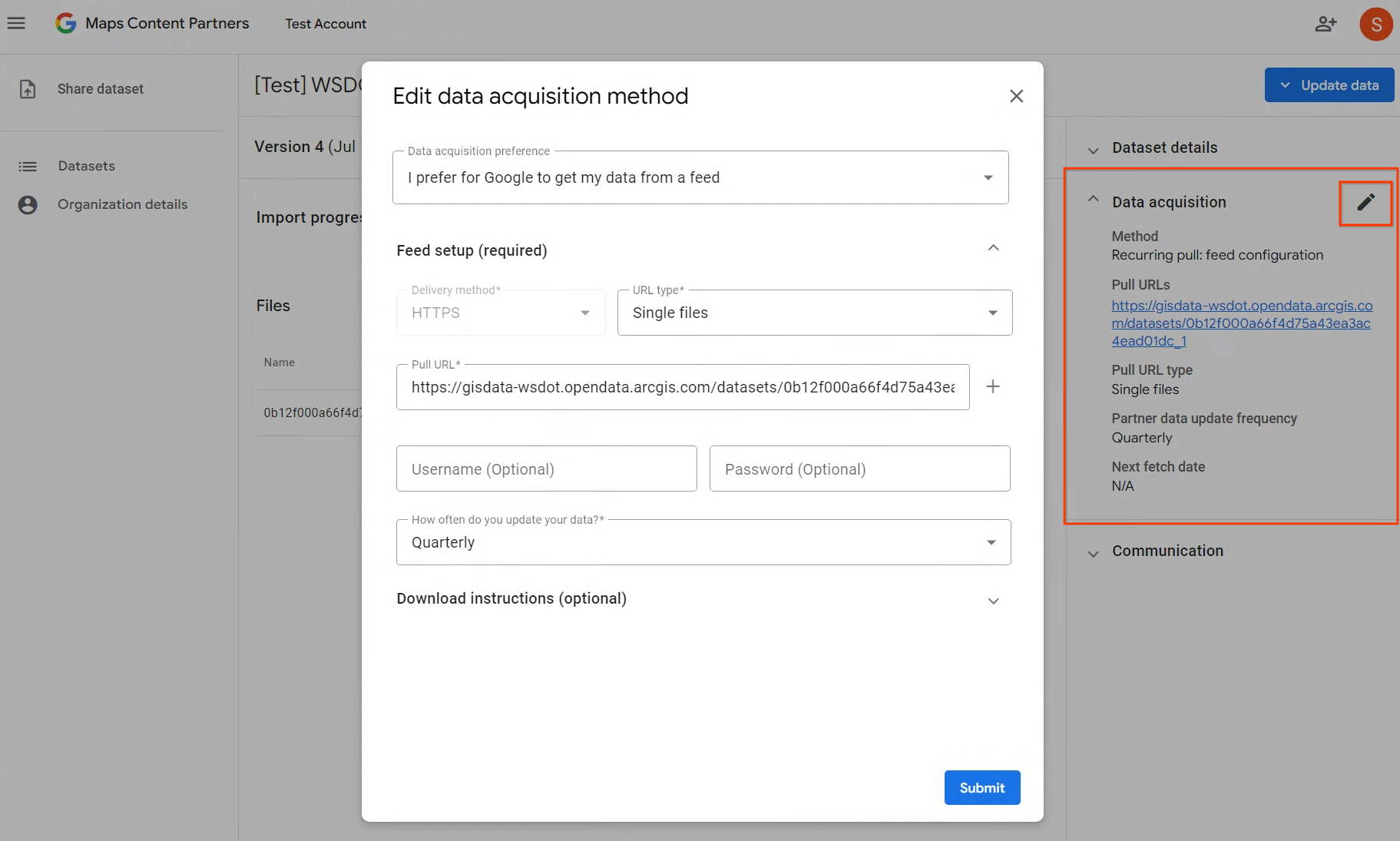 Share Data Feeds - Maps Content Partners Help