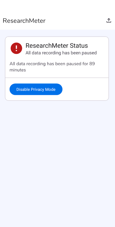 Pause data collection in the study - Android - Device Usage Study Help