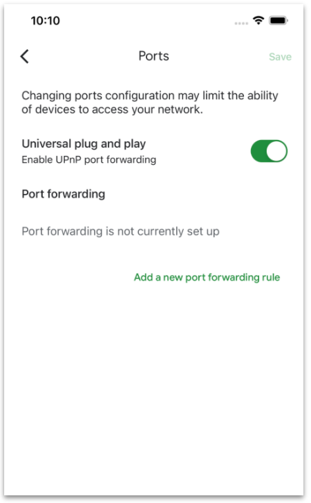 Manage port forwarding settings in the Fiber app - Google Fiber Help