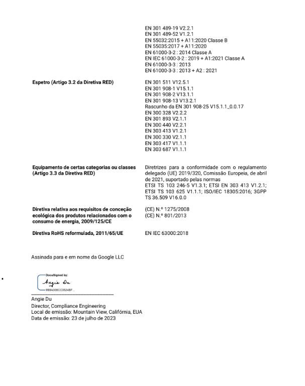 Guia de Segurança e Regulamentação do Pixel 8 e Pixel 8 Pro - Telemóvel ...