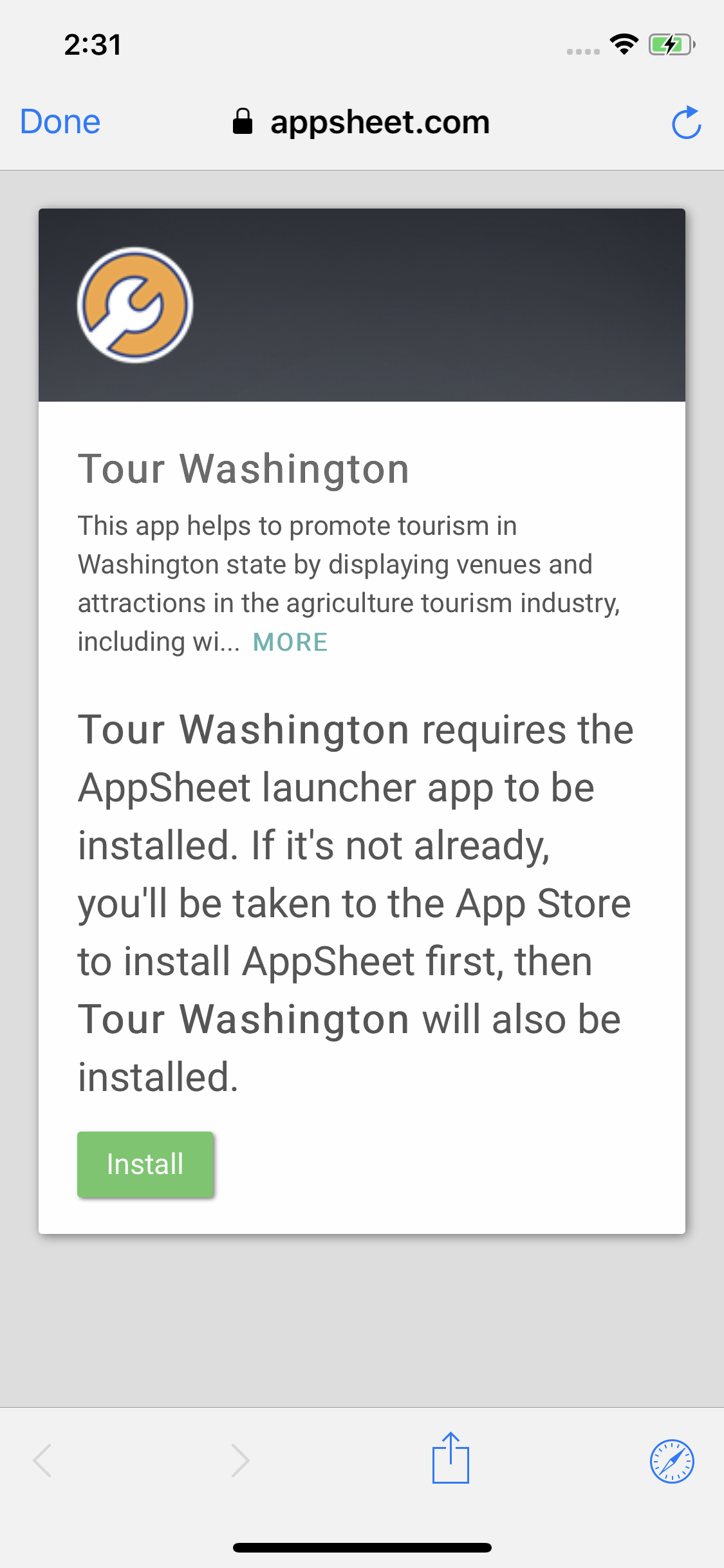 Deploy from an install link - AppSheet Help