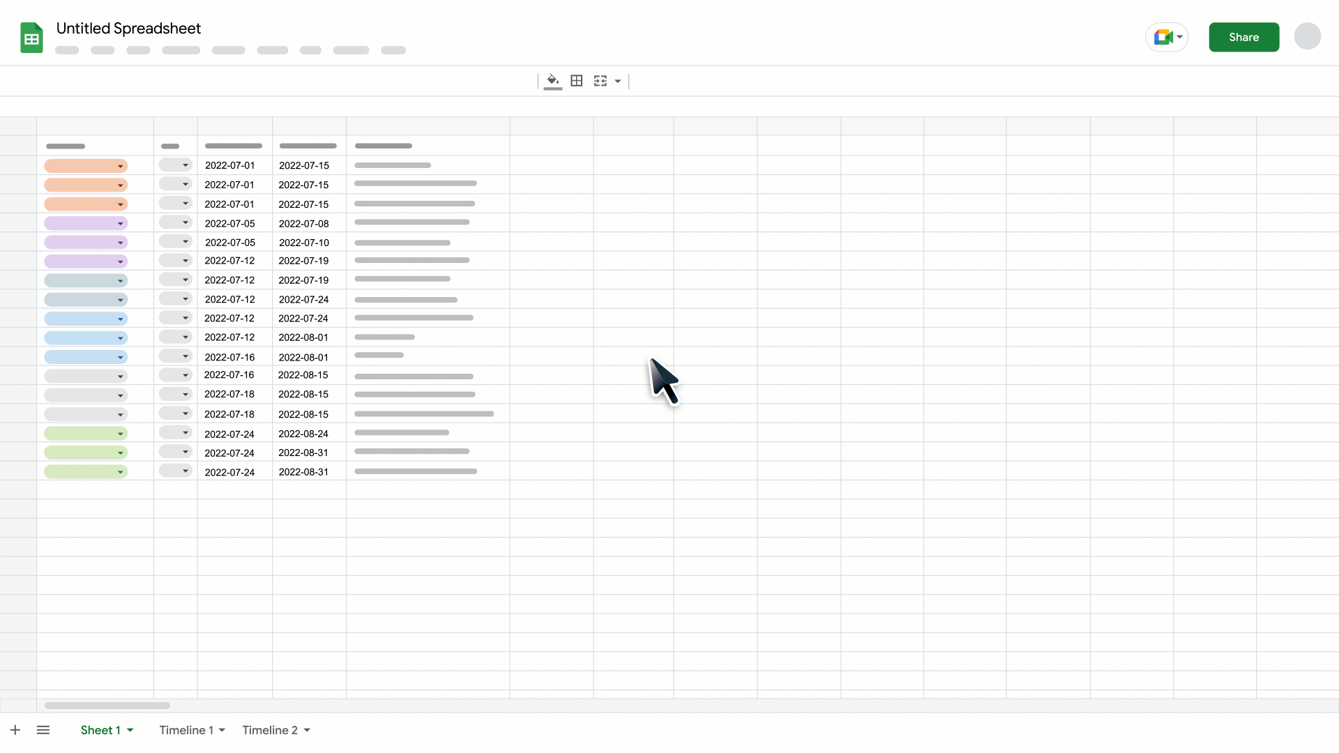 Create And Edit A Timeline View Google Docs Editors Help