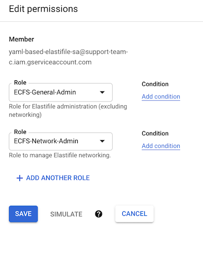 Deploy Elastifile Cloud file system using custom roles - Elastifile Help